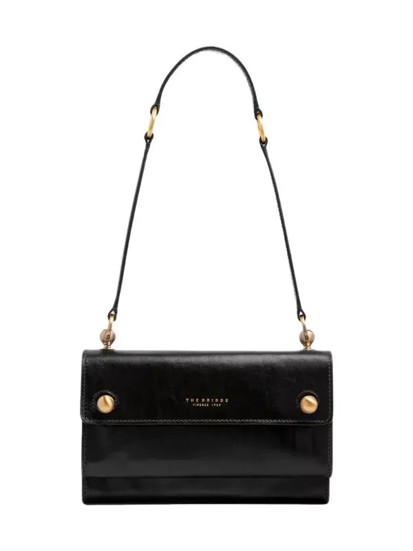 THE BRIDGE Leather Shoulder Bag - Black