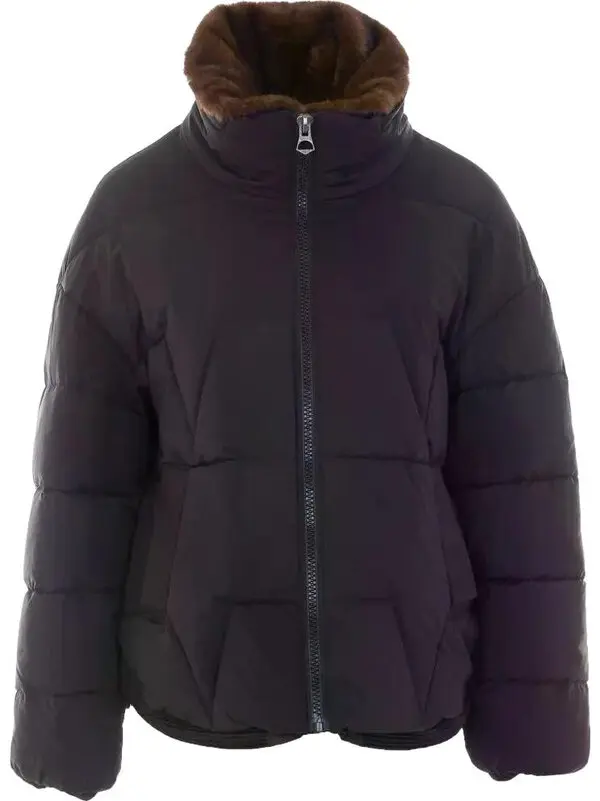 VEGANCODE Padded Faux-fur-trim Jacket - Black