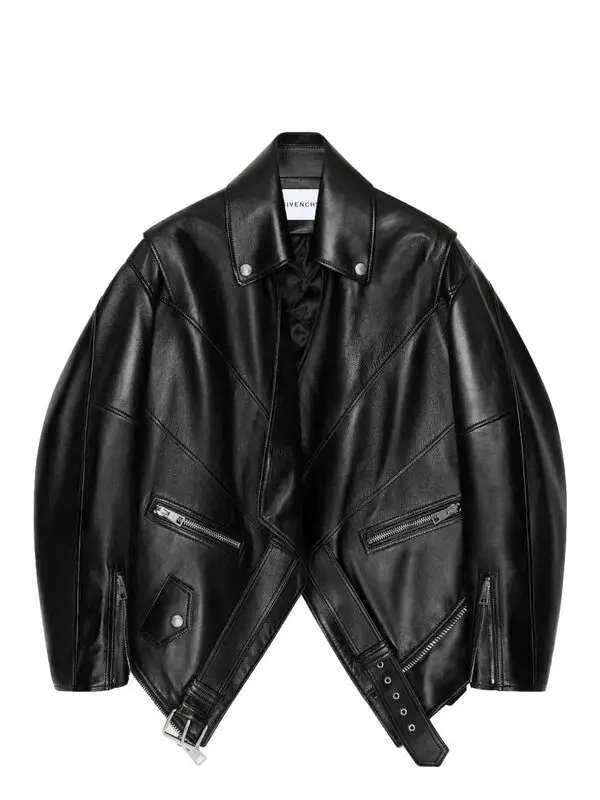 Givenchy Back-to-front Biker Jacket In Leather - Black