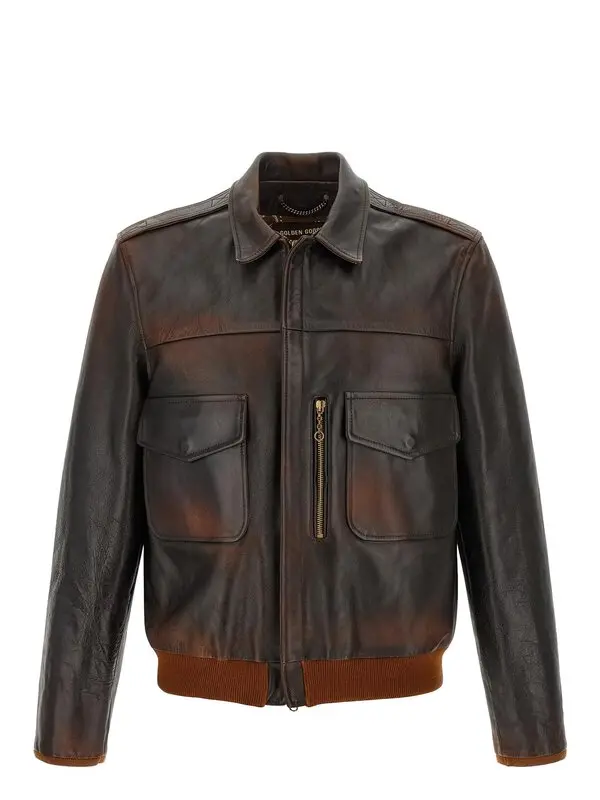 GOLDEN GOOSE Journey' Bomber Jacket - Brown