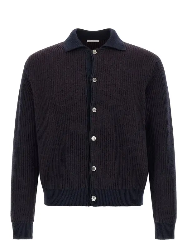 OLIVER LATTUGHI Color-block Cardigan - Blue