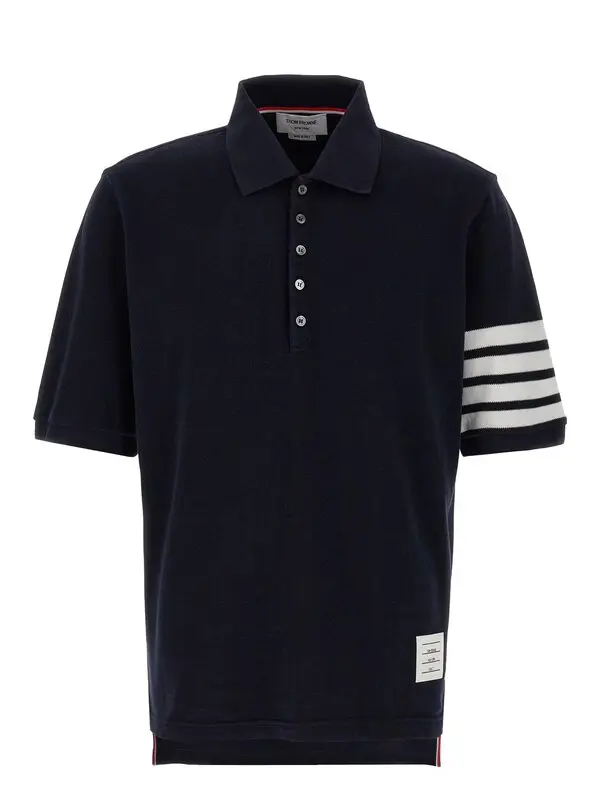 Thom Browne 4bar' Polo Shirt - Blue