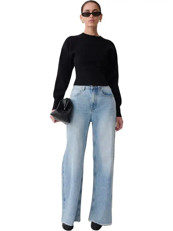 Meshki Ciaralee Cinched Waist Jumper - Black