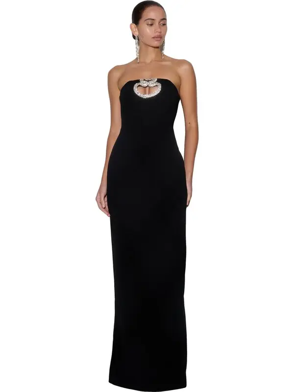 Meshki Hilda Embellished Strapless Maxi Dress - Black