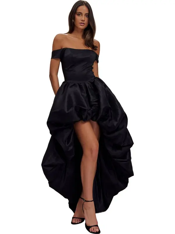 Meshki Amelia Bubble Maxi Dress - Black