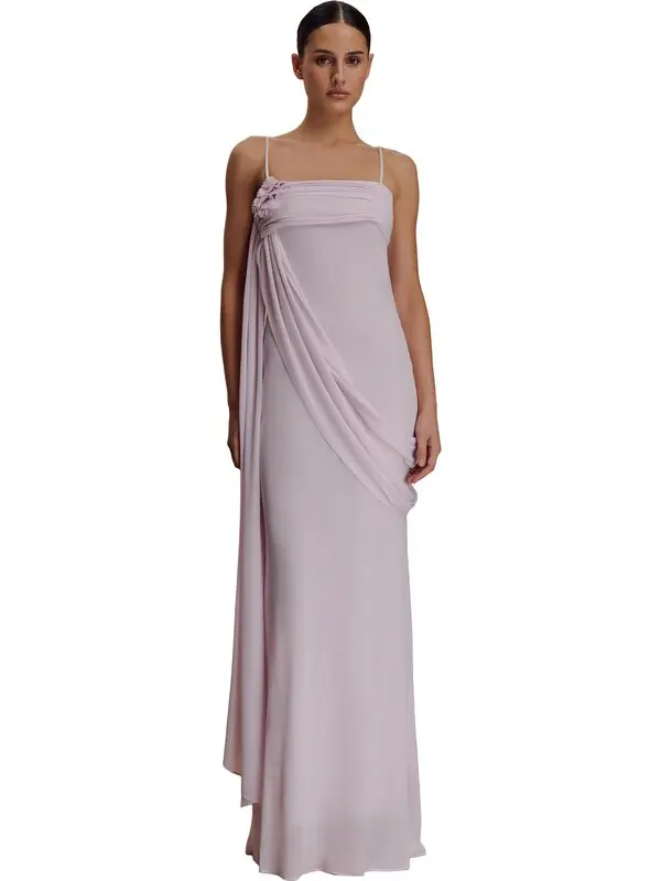 Meshki Leena Chiffon Maxi Dress - Light Lilac