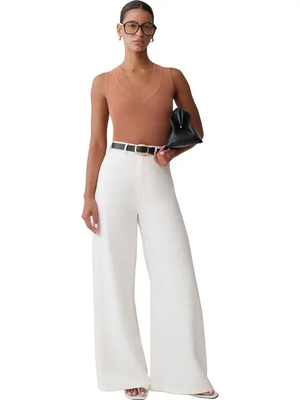 Meshki Claudina V/neck Knit Tank - Doe