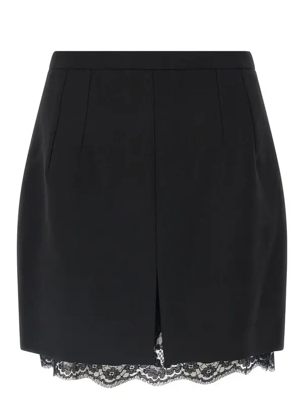 Dolce & Gabbana Double Crêpe Wool Skirt - Black