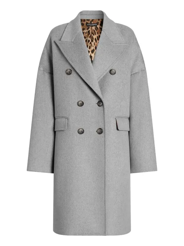 Dolce & Gabbana Double-breasted Cashmere Coat - Grey
