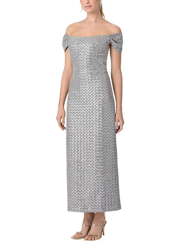 Shoshanna Samantha Embellished Dress - Grey/silver