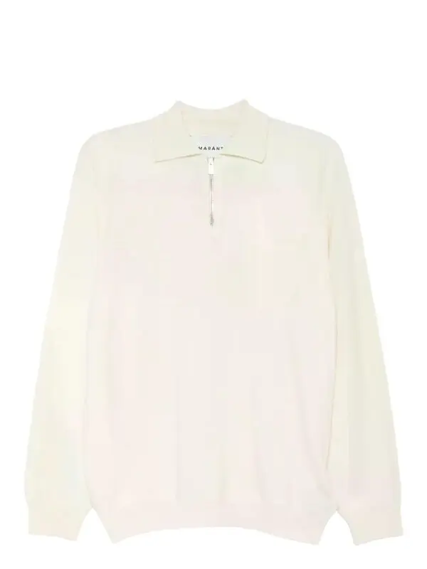 AMARANTO Quarter-zip Pocket Sweater - Neutrals