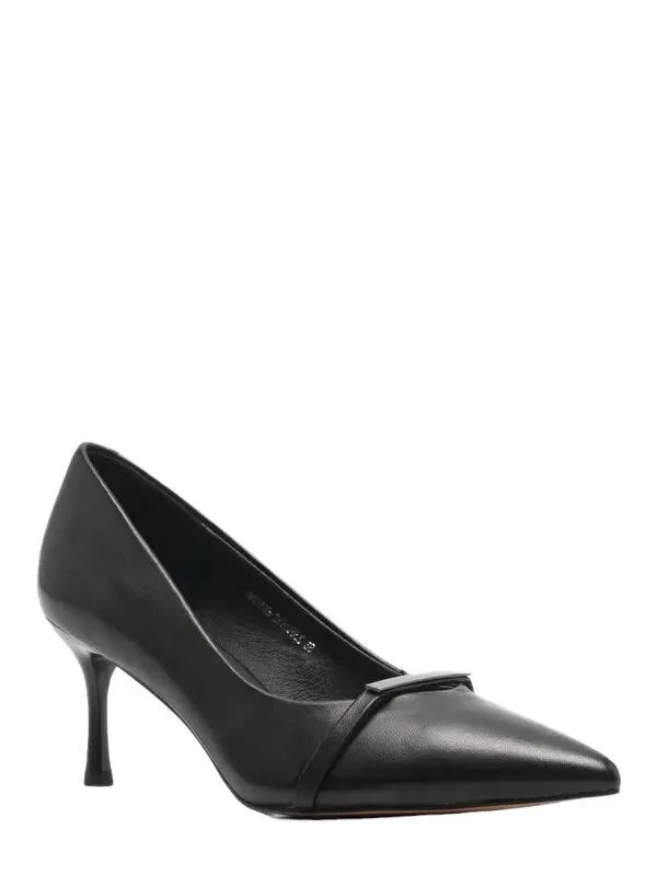 SERGIO MORETTI FIRENZE Pointed-toe Bar-detail Pumps - Black