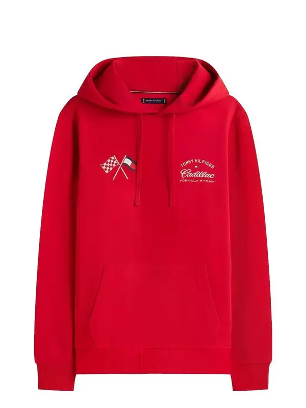 Tommy Hilfiger X Cadillac Formula 1® Team Varsity Graphic Hoodie - Red