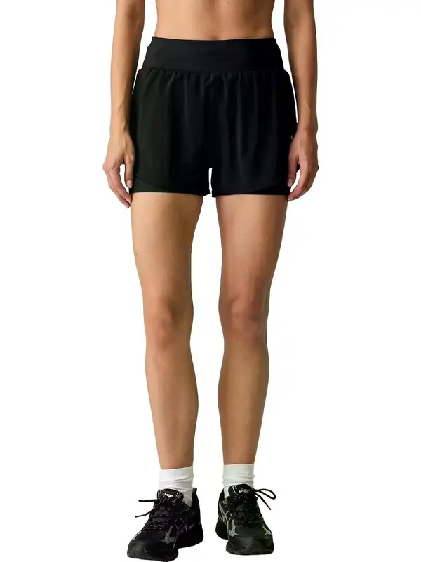 PUMA Dreamrun Drycell Layered Logo-print Shorts - Black
