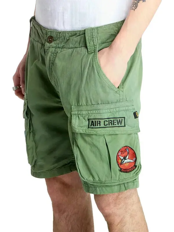 Alpha Industries Flying Tigers Patch-detail Shorts - Green