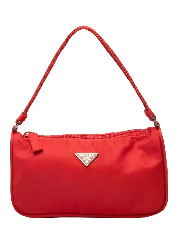 Prada 2019-2026 Tessuto Pochette Shoulder Bag - Red