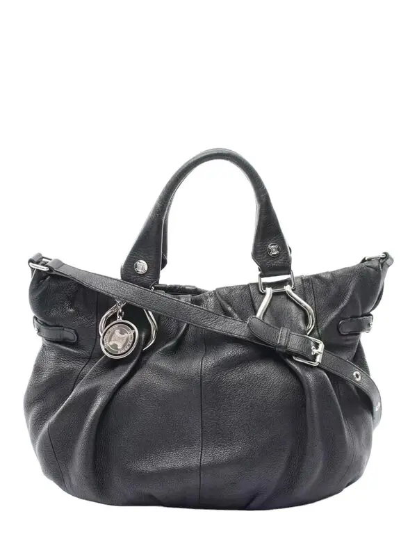 Celine 2000-2010 Leather Pillow Satchel - Black