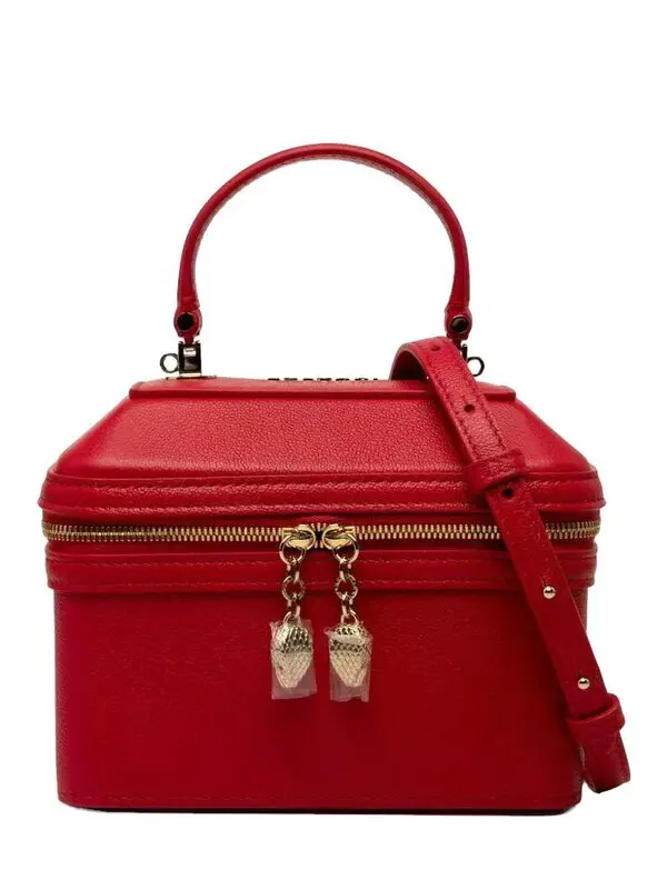 BVLGARI 2010-2026 Leather Serpenti Forever Vanity Bag Satchel - Red