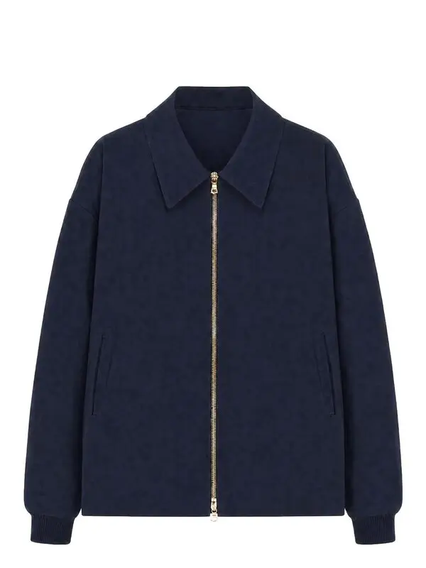 COULANGE B21 Cotton Harrington Jacket - Blue