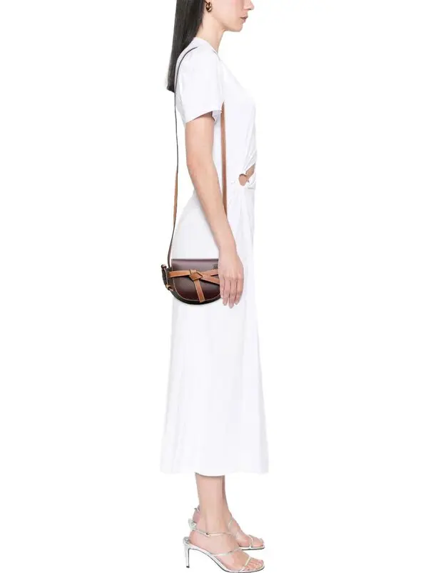 Loewe 1992 Mini Tricolor Leather Gate Crossbody Bag - Red
