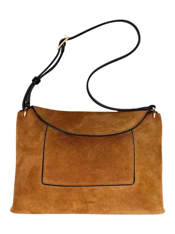 WANDLER Penelope Slouch Suede Shoulder Bag - Brown
