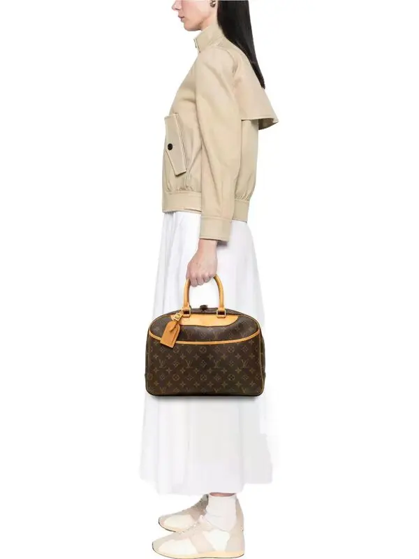 LOUIS VUITTON 2000 Monogram Deauville Handbag - Brown