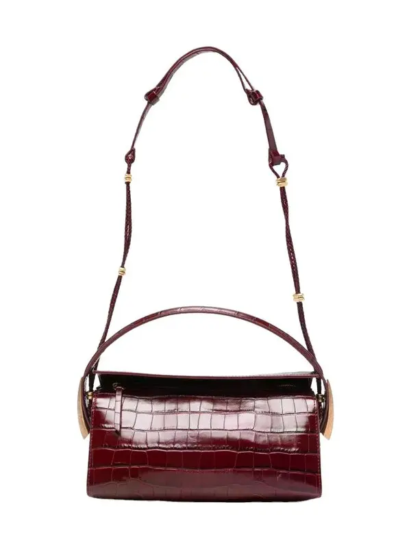 Benedetta Bruzziches Croc-effect Leather Shoulder Bag - Red