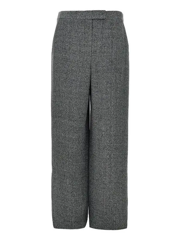 Emporio Armani Mouliné Fabric Pants - Grey