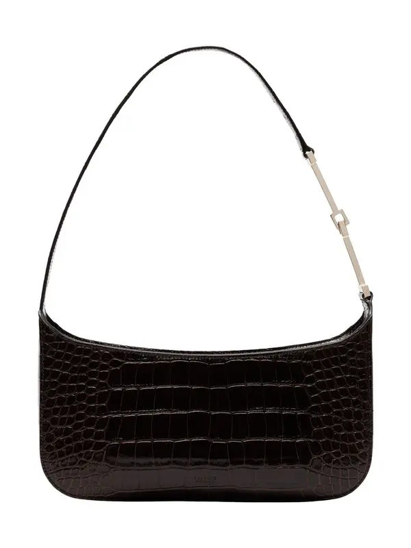 TOM FORD Small Croc-embossed Leather Arc Shoulder Bag - Brown