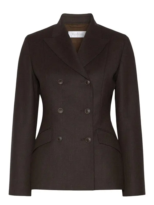 Max Mara Virgin Wool Blazer - Brown