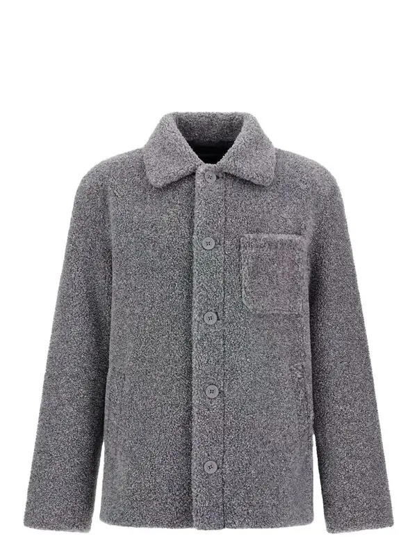 Herno Teddy-effect Melange Jacket - Grey