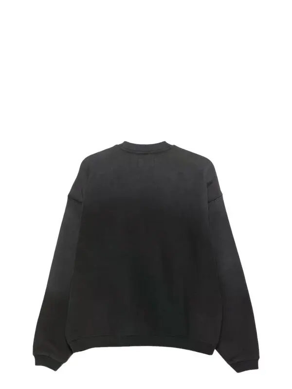 StÜssy Logo-print Cotton Sweatshirt - Black