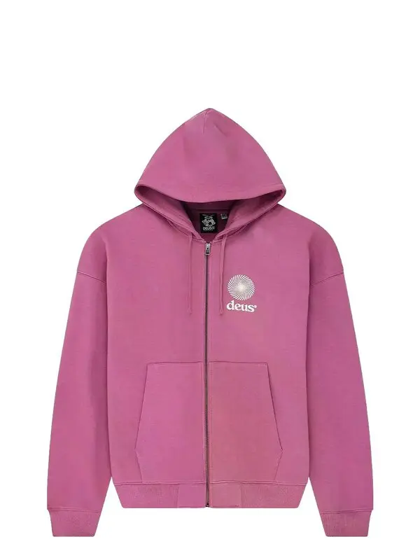 Deus Ex Machina Strata Zip-up Hoodie - Pink