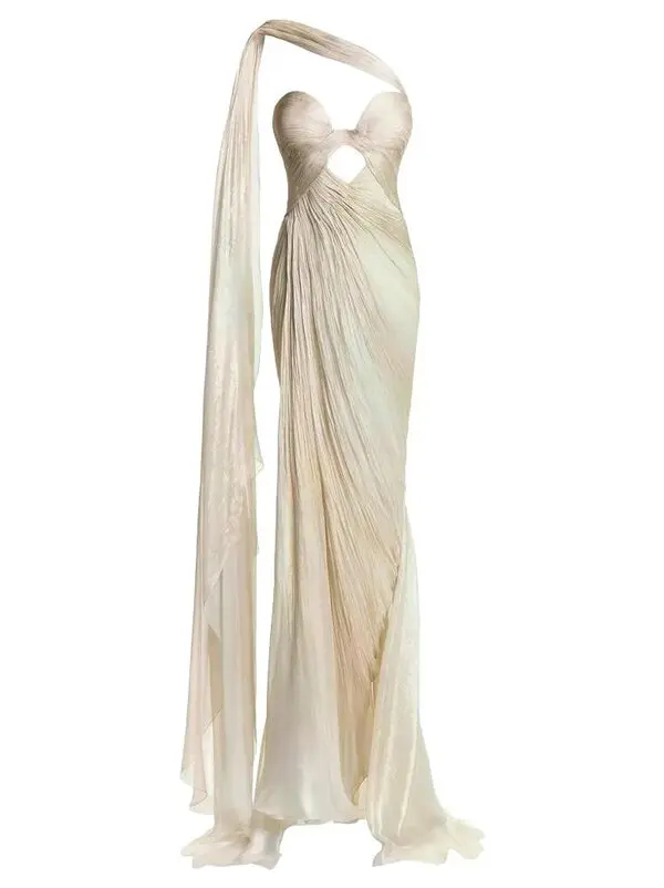 MARIA LUCIA HOHAN Kasumi Maxi Dress - Neutrals