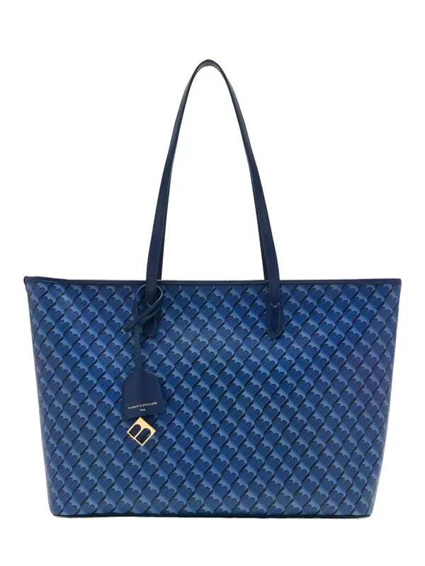 TAMMY & BENJAMIN Nano Shopper Monogram-print Tote Bag - Blue