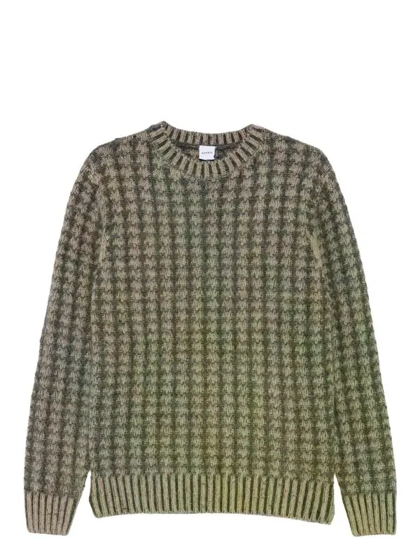 Aspesi Checked Wool Sweater - Grey