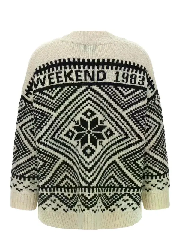 Max Mara Jacquard-knit Belgio Cardigan - Black