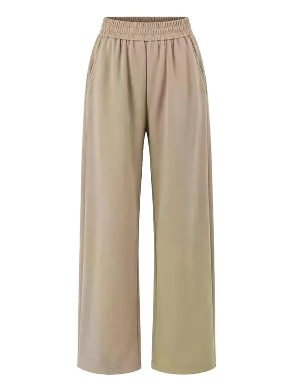 ELEH Elasticated Wide-leg Trousers - Neutrals