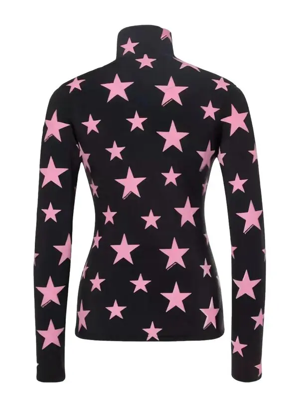 Goldbergh Lunaria Star-print Half-zip Sweatshirt - Black
