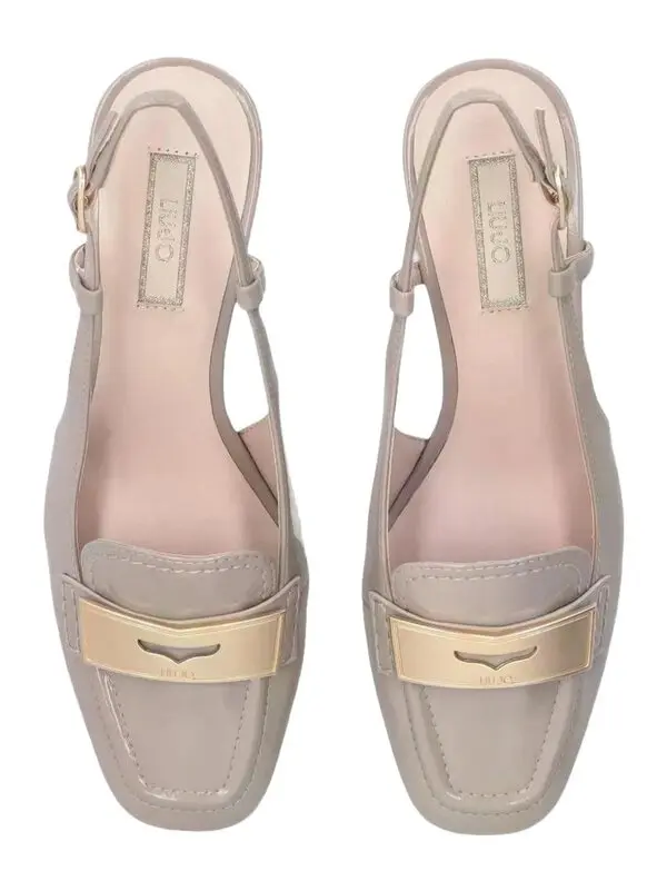 Liu Jo Benny Patent-leather Slingback Pumps - Neutrals