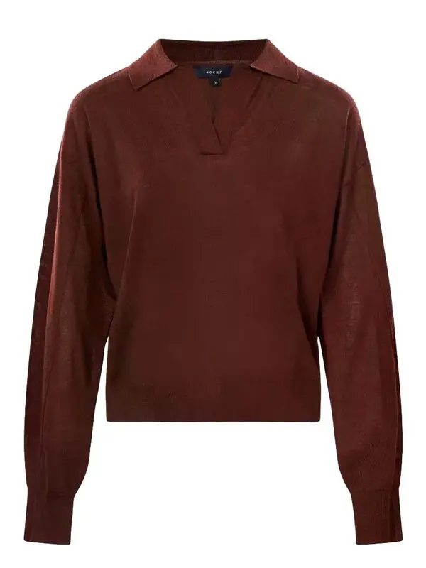 Soeur Fleming Polo-collar T-shirt - Brown
