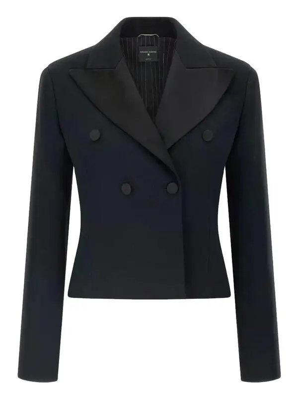 Ermanno Scervino Double-breasted Tuxedo Blazer - Black