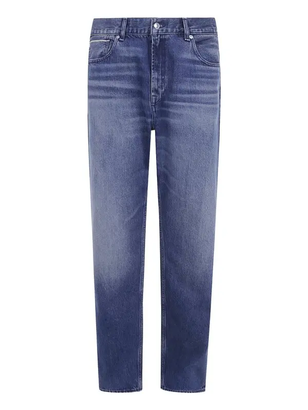 7 For All Mankind Faded Straight-leg Jeans - No
