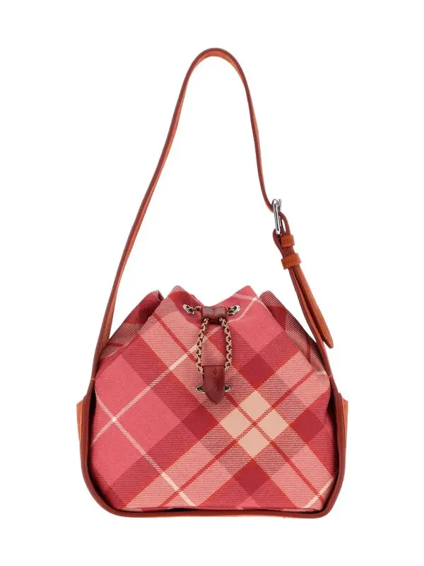 VIVIENNE WESTWOOD Stacey Checked Bucket Bag - Multicolor
