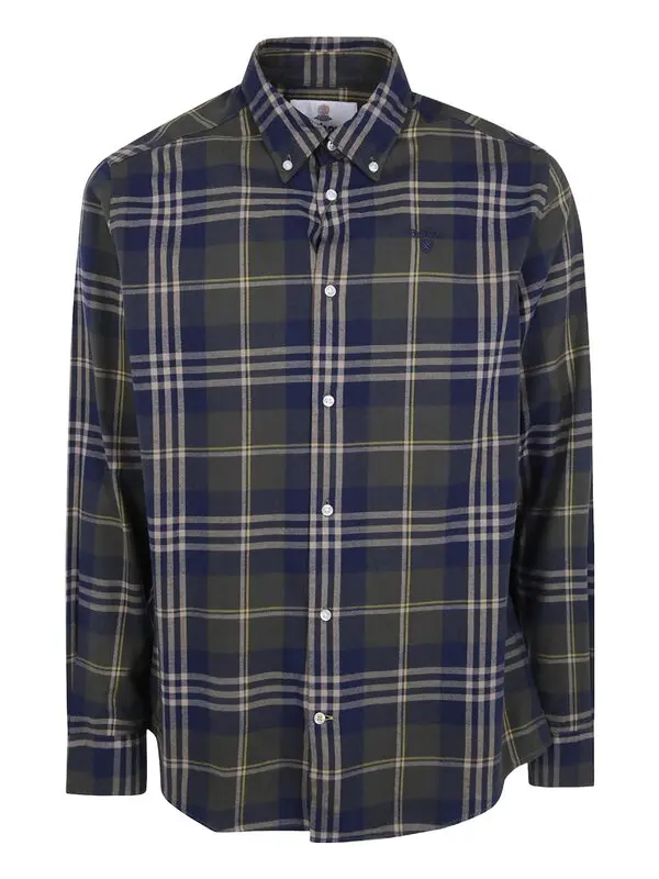 Barbour Edgar Check-pattern Button-down Shirt - Olive