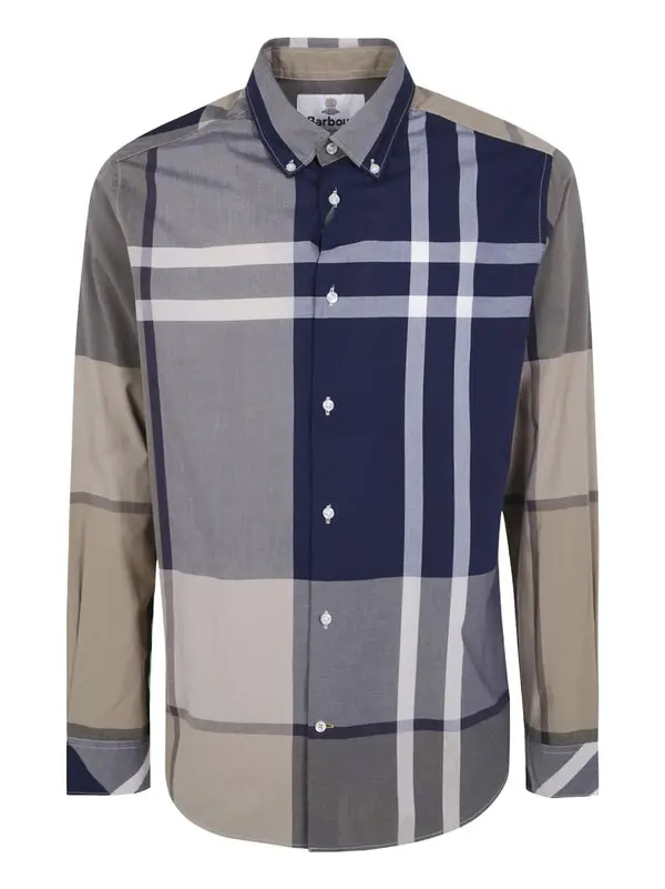 Barbour Oversized Plaid Dunoon Slim-fit Long-sleeve Shirt - Birch Check