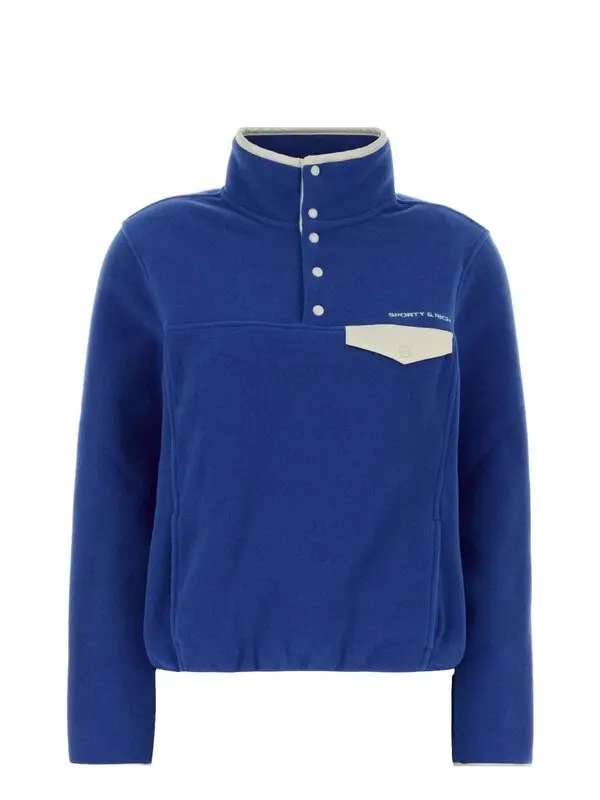SPORTY  RICH Sporty Rich Bold Logo Polar Sweatshirt - No