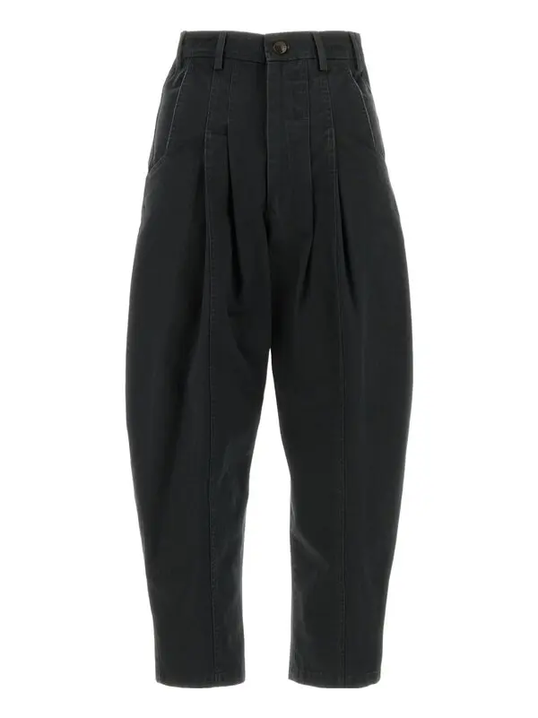 PT TORINO Cloe Pleated Tapered Pants - Graphite