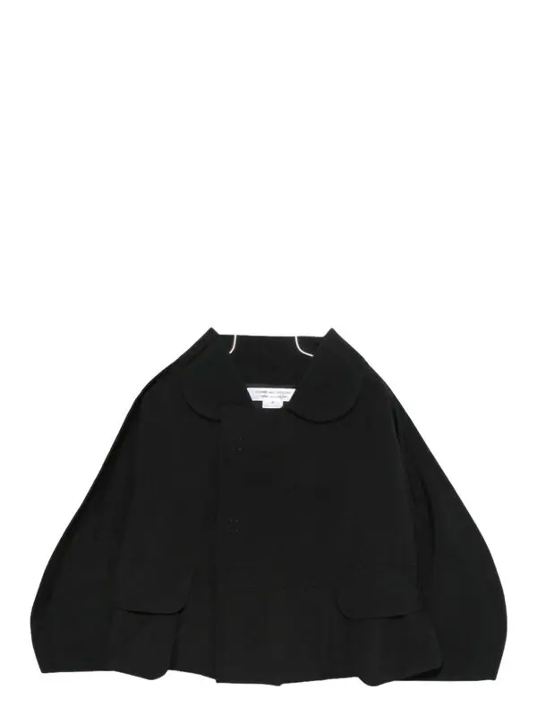 Comme Des Garçons Cropped Balloon Sleeved Jacket - Black