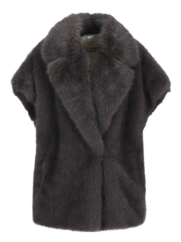 Herno Tocco Long Hair Fur Vest - Iron